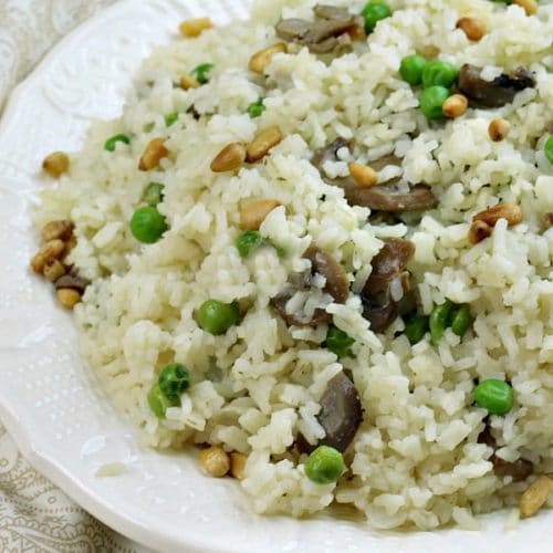 Mushroom and Toasted Pine Nut Rice Pilaf - New South Charm:
